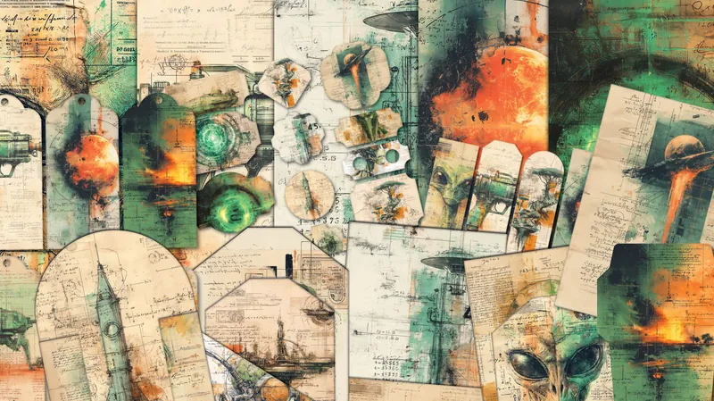 Alien Junk Journal Kit – Free Printable Sci-Fi Ephemera