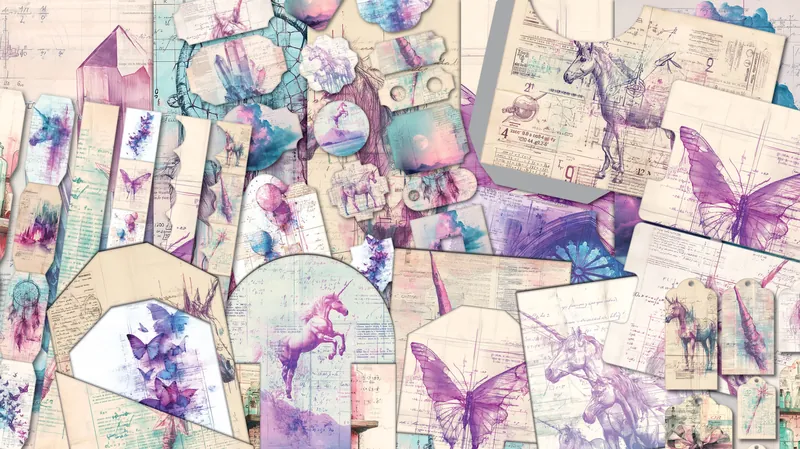 Unicorn Junk Journal Kit - FREE Printables for Scrapbooking